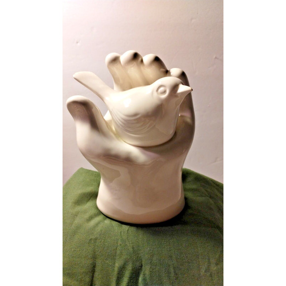 Fitz and Floyd | Accents | Fitz And Floyd White Ceramic Bird In Hand ...